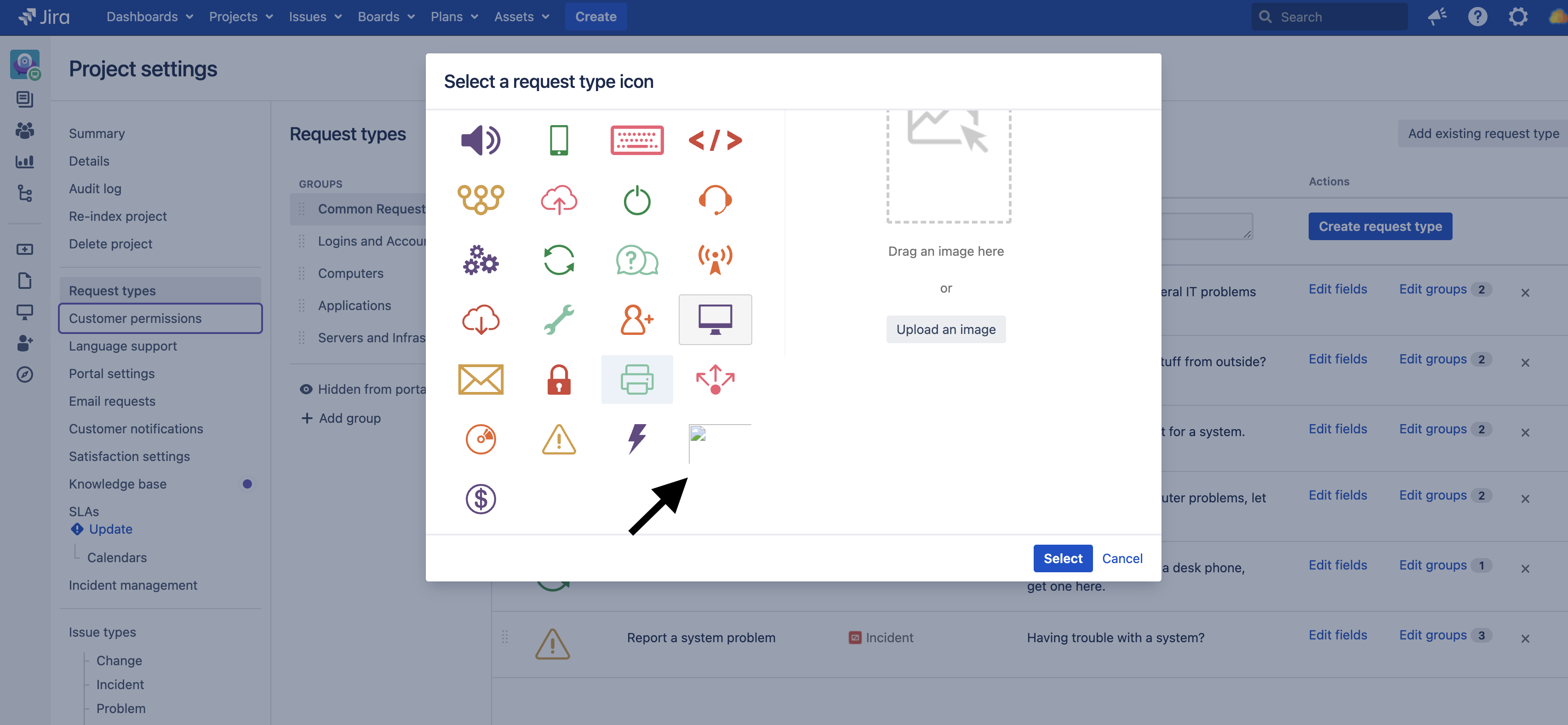 After Migrating From Jira Cloud To Jira Dc Defaultout Of Box Request Type Icons Are Missing
